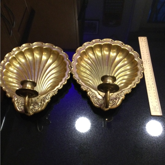 Wall Decor | Antique Vintage Scallop Shell Candle Sconces | Poshmark